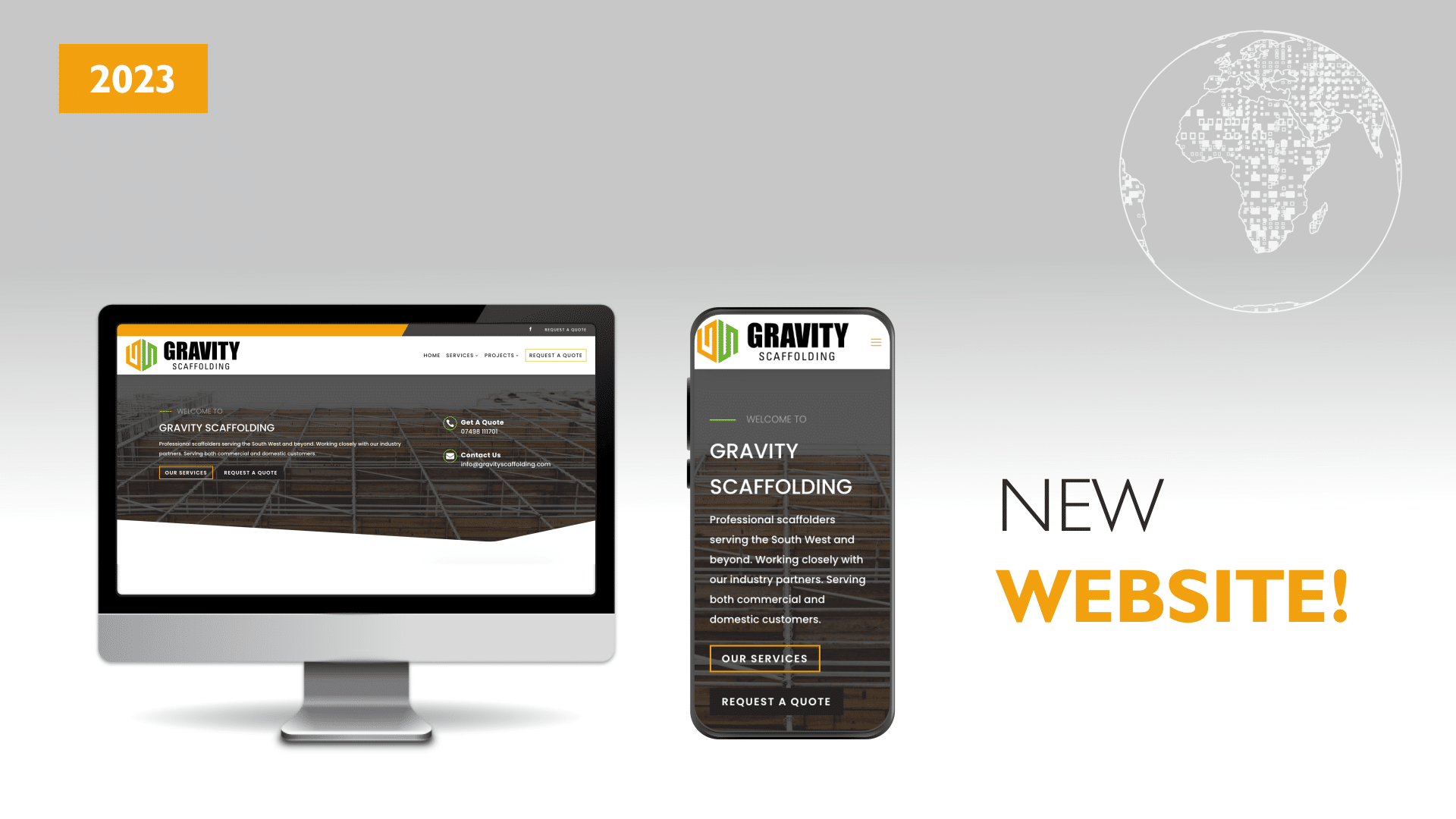New website launch: Gravity Scaffolding - Falcon Digital