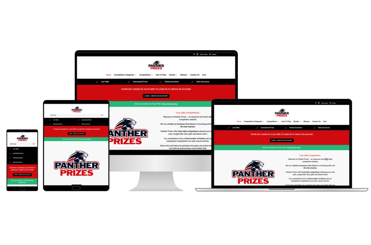 Competition and Raffle Website Design - Falcon Digital